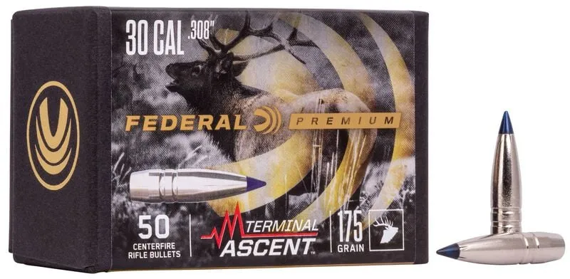 Federal Bullet 30 Caliber 175 Gr. Terminal Ascent (Box of 50 ...