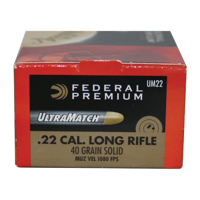 Federal Gold Medal 22 Long Rifle 40 Gr. Solid Premium UltraMatch ...