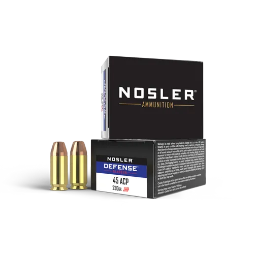 Nosler Ammunition 45 ACP 230 Gr. +P Bonded Jacketed Hollow Point Defense Handgun (Box of 20 ...